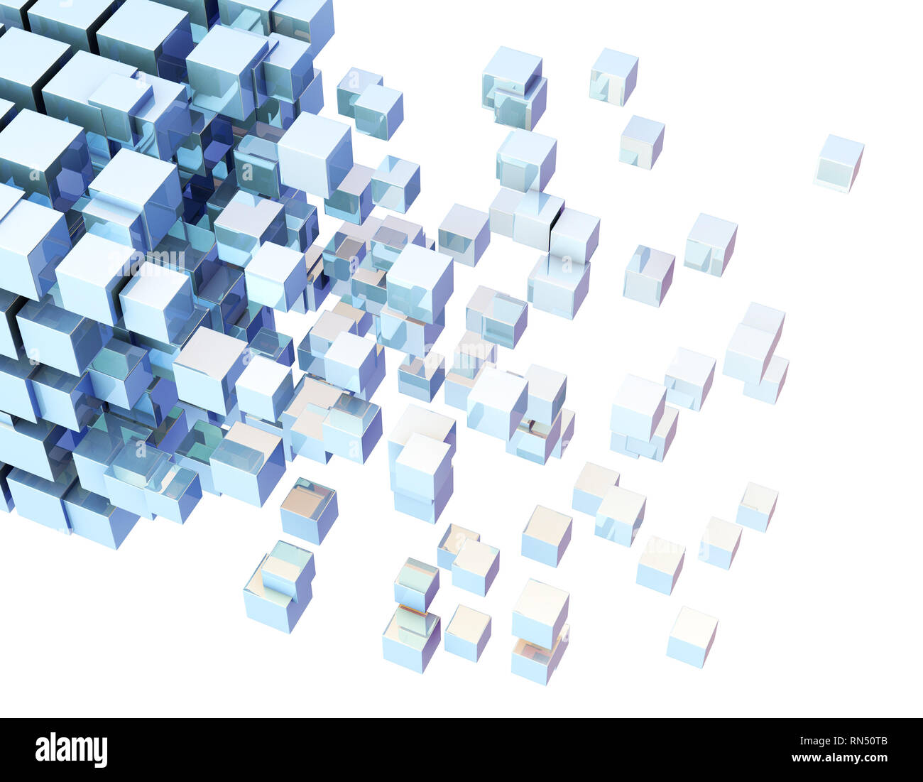 Cube Intelligent Technology, Network Program and Data Stock Photo - Alamy