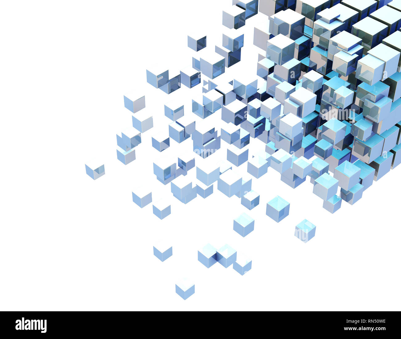 Cube Intelligent Technology, Network Program and Data Stock Photo - Alamy