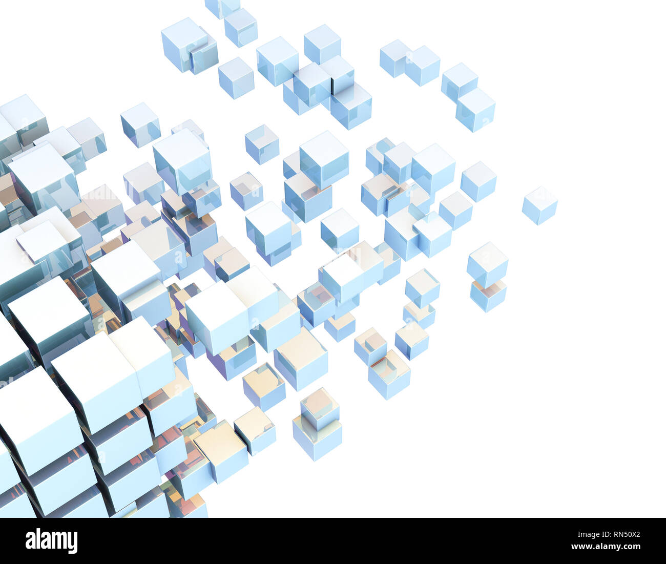 Cube Intelligent Technology, Network Program and Data Stock Photo - Alamy