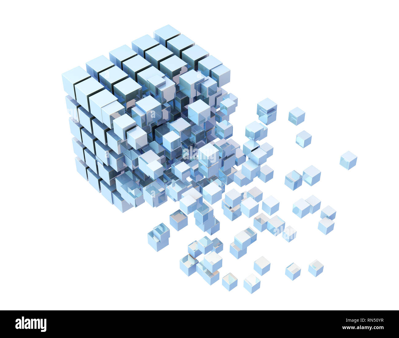 Cube Intelligent Technology, Network Program and Data Stock Photo - Alamy