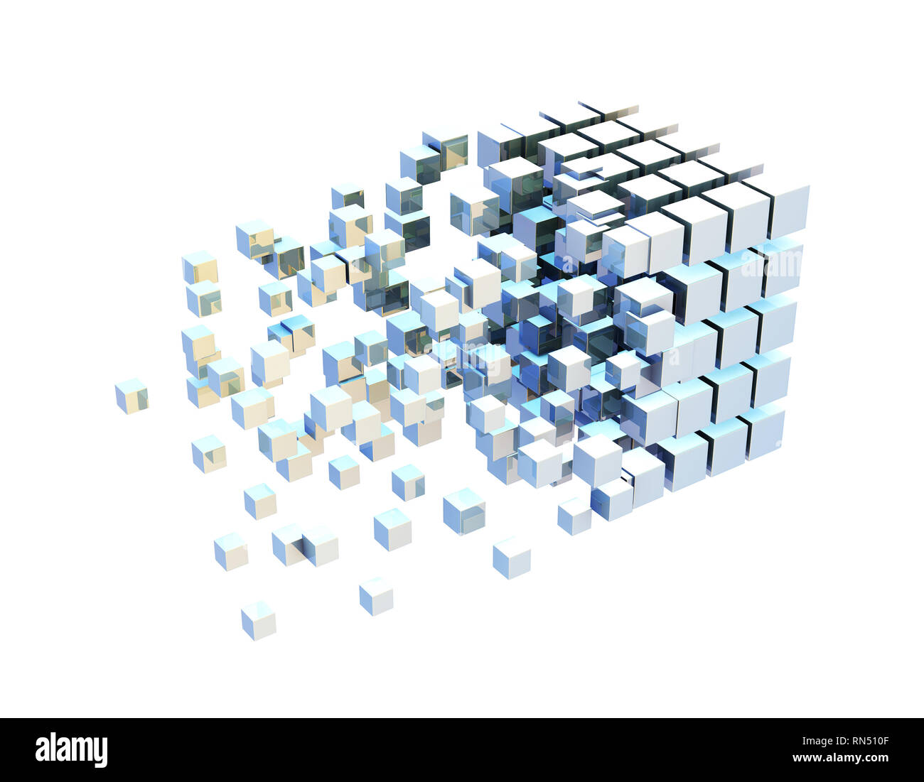 Cube Intelligent Technology, Network Program and Data Stock Photo - Alamy