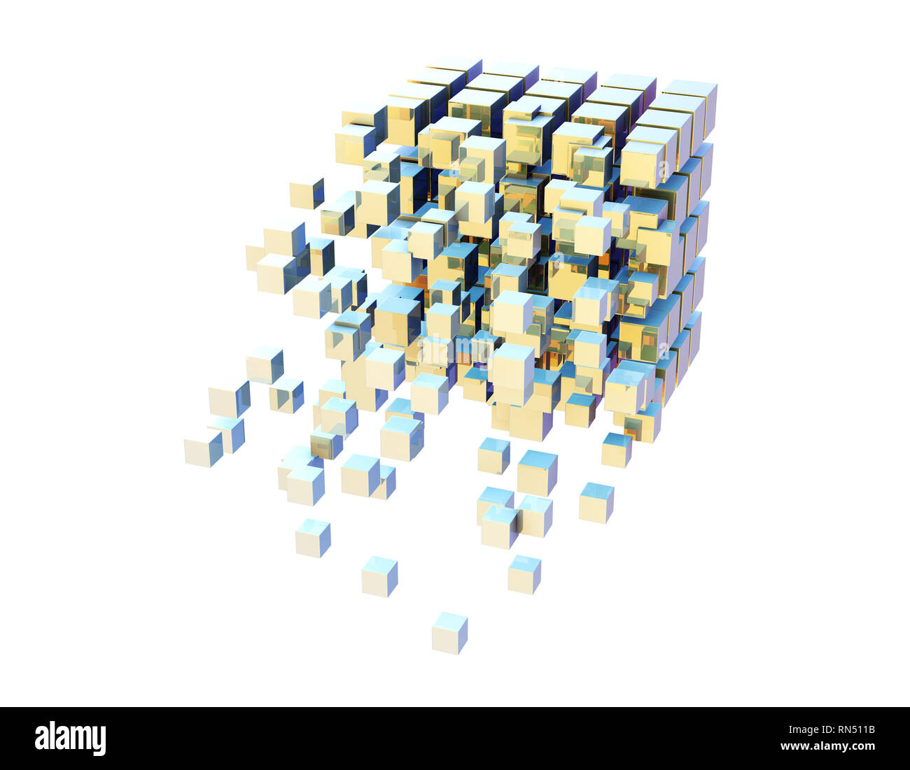 Cube Intelligent Technology, Network Program and Data Stock Photo - Alamy