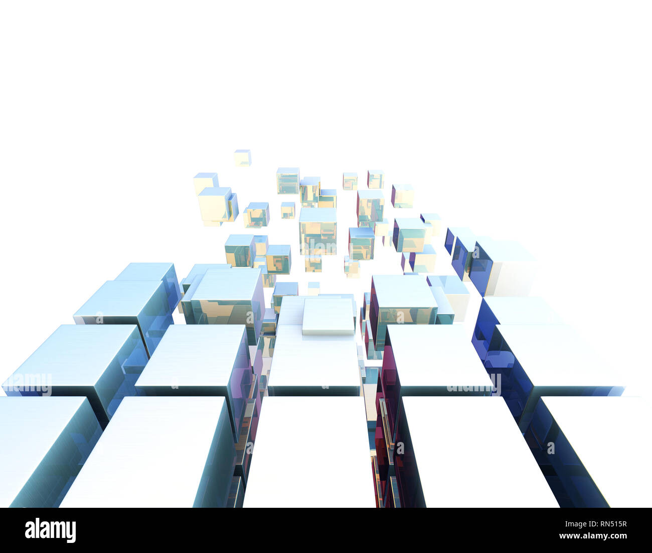 Cube Intelligent Technology, Network Program and Data Stock Photo - Alamy