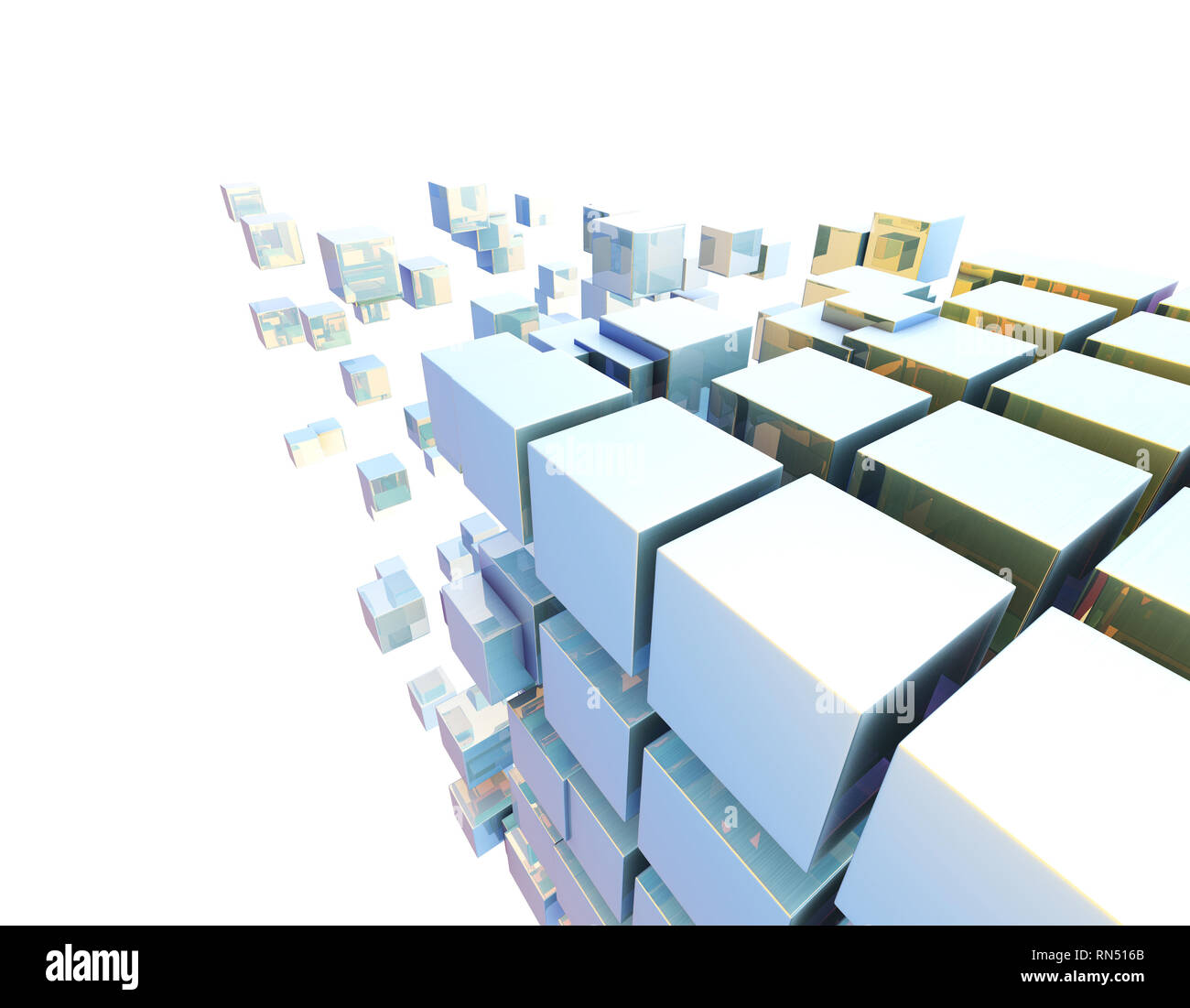 Cube Intelligent Technology, Network Program and Data Stock Photo - Alamy