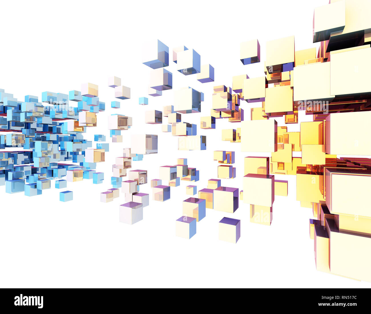 Cube Intelligent Technology, Network Program and Data Stock Photo - Alamy