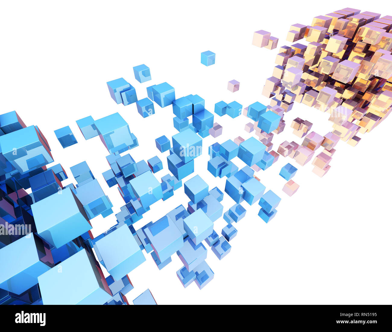 Cube Intelligent Technology, Network Program and Data Stock Photo - Alamy