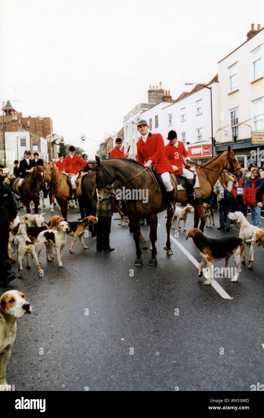 Essex Farmers & Union Hunt Ride through Maldon Stock Photo - Alamy