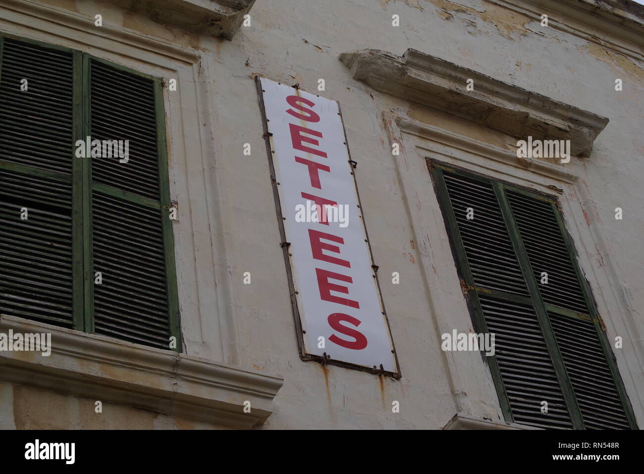 Vintage Signs, Valletta, Malta Stock Photo - Alamy
