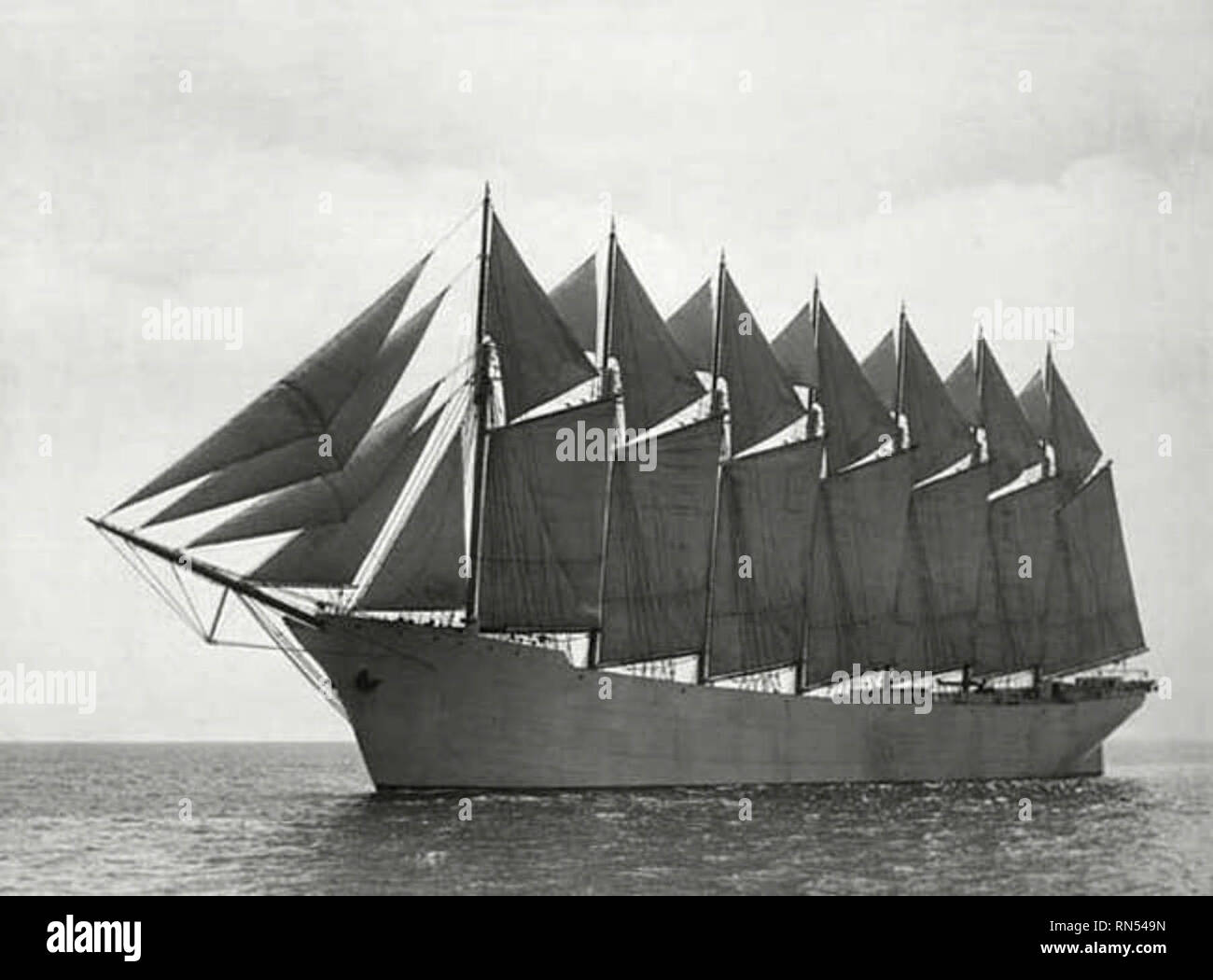 Schooner 'Thomas W. Lawson'. The ship was lost on 1907-12-14 Stock ...