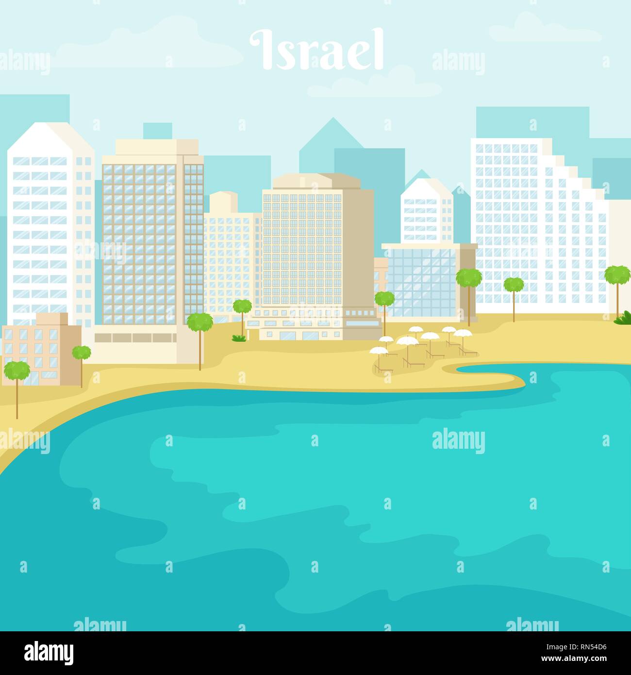 East coast landmarks poster Stock Vector Images - Alamy