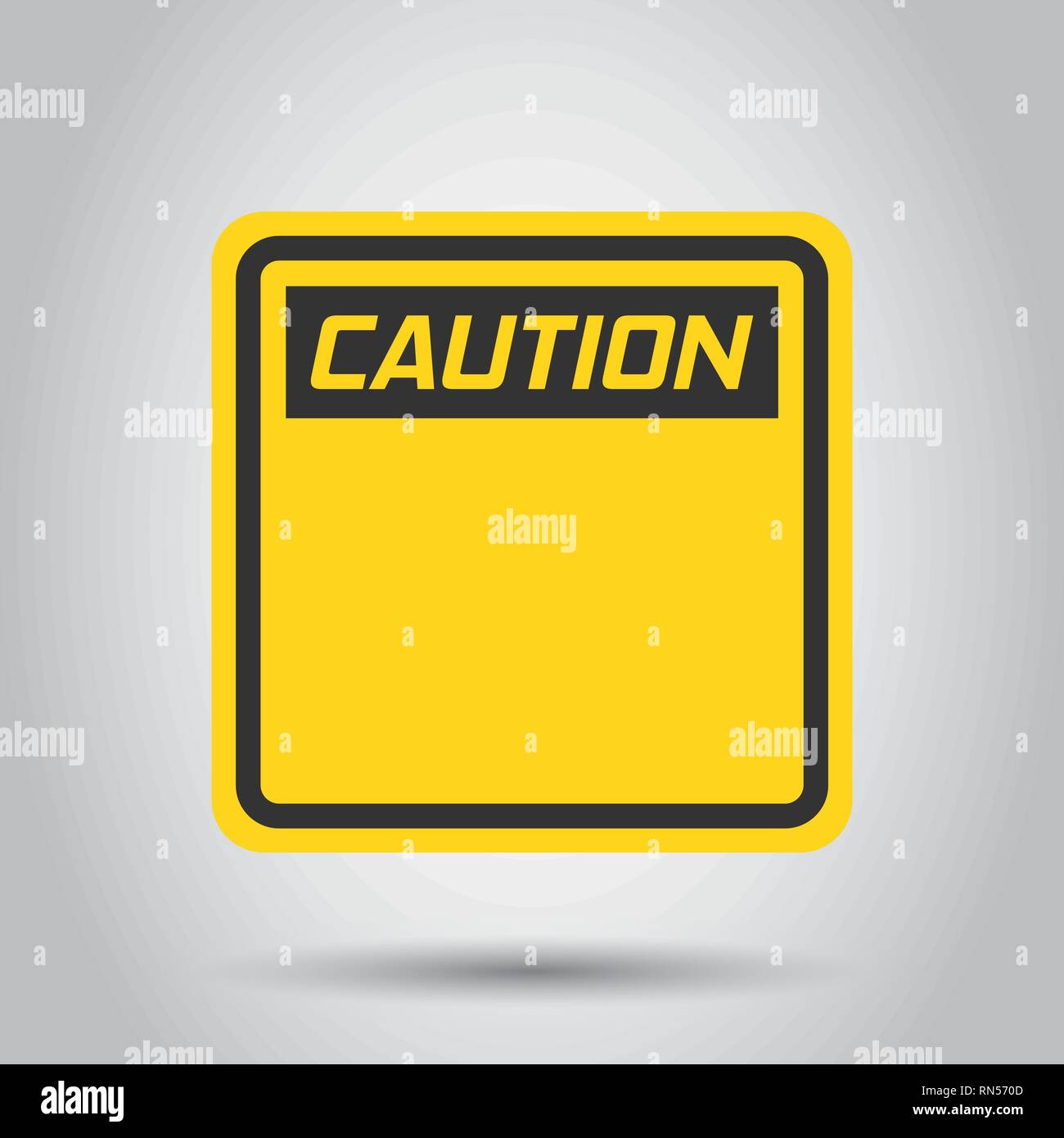 Warning, caution sign icon in flat style. Danger alarm vector ...