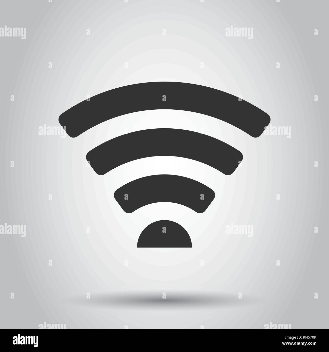 Wifi internet sign icon in flat style. Wi-fi wireless technology vector ...