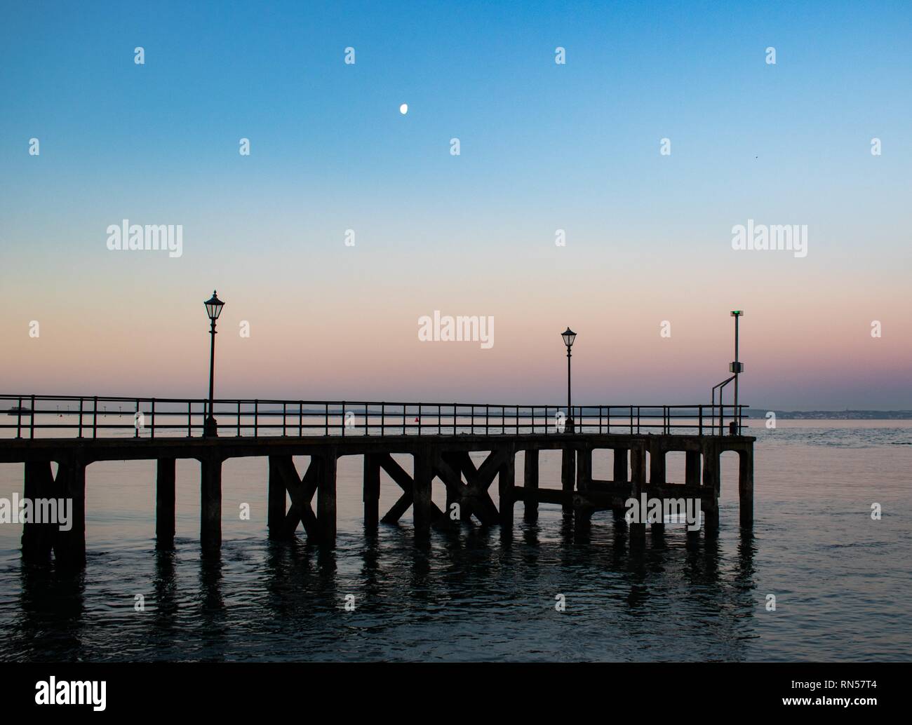 Pier at sunrise hi-res stock photography and images - Alamy