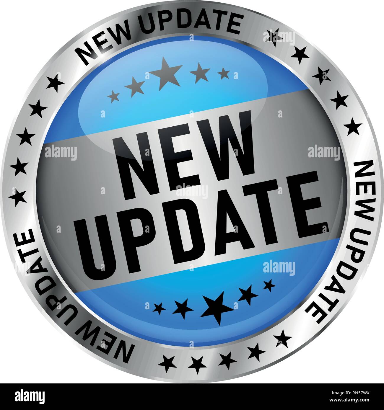 New update seal Stock Vector Images - Alamy