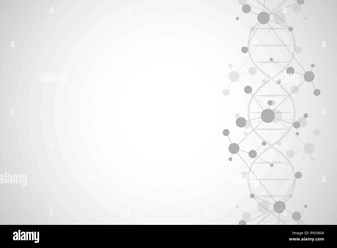 DNA strand and molecular structure. Genetic engineering or laboratory ...