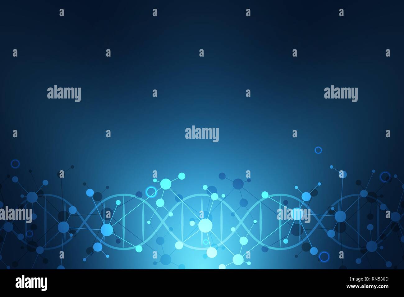 DNA strand and molecular structure. Genetic engineering or laboratory ...