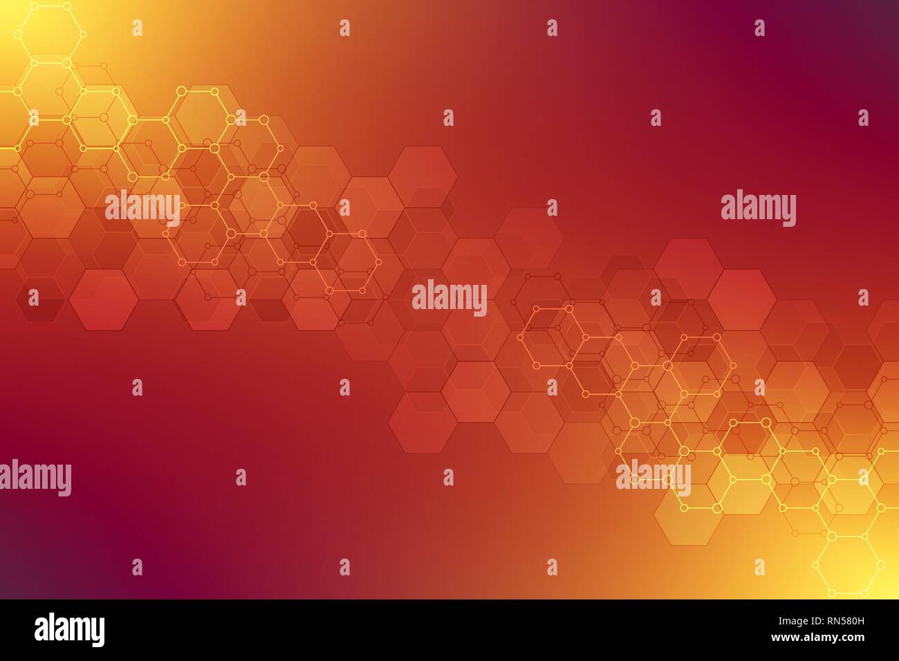 Geometric Background Texture With Molecular Structures And Chemical