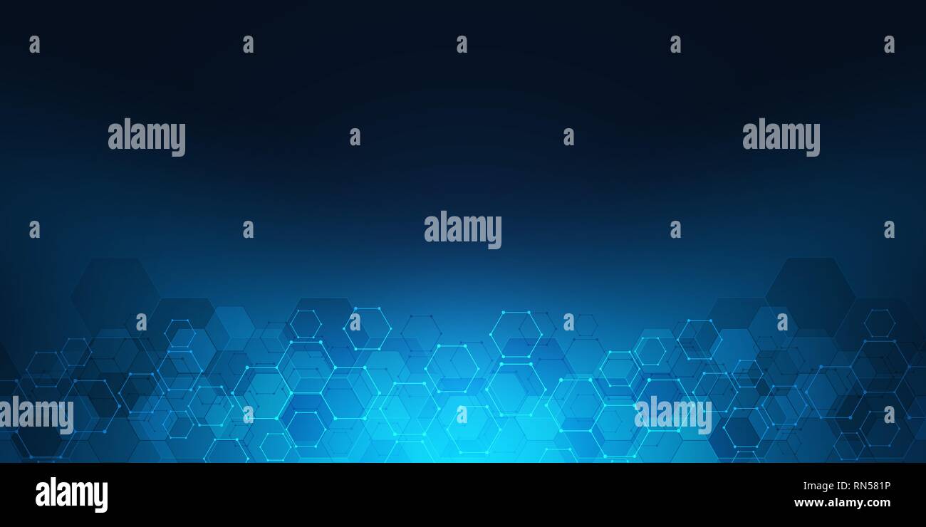 Geometric Background Texture With Molecular Structures And Chemical