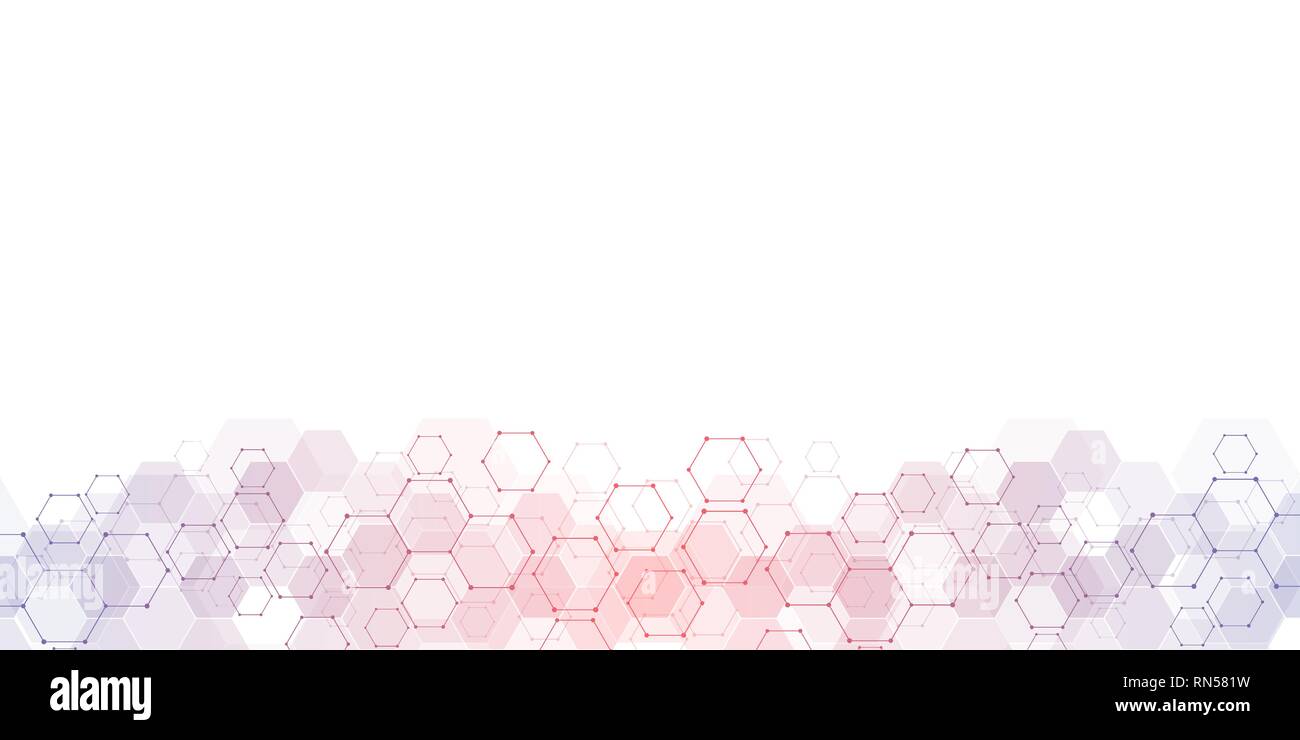 Geometric background texture with molecular structures and chemical ...