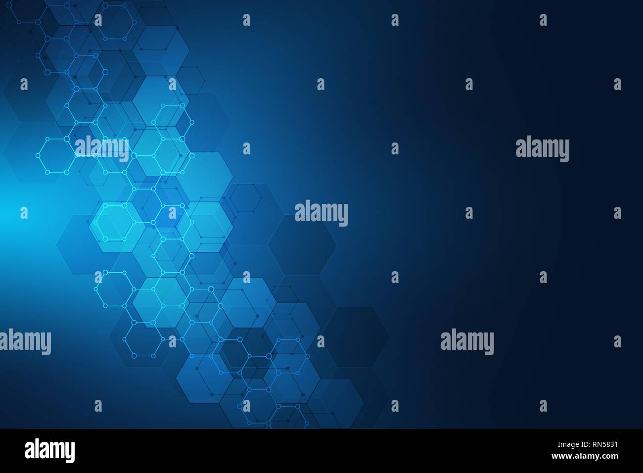 Geometric background texture with molecular structures and chemical ...