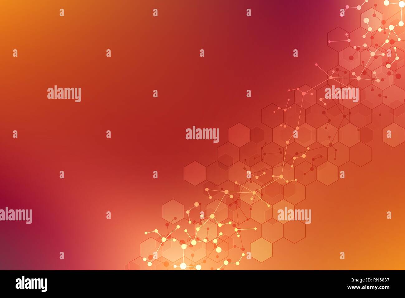 Abstract Geometric Texture With Molecular Structures And Neural Network Molecules Dna And