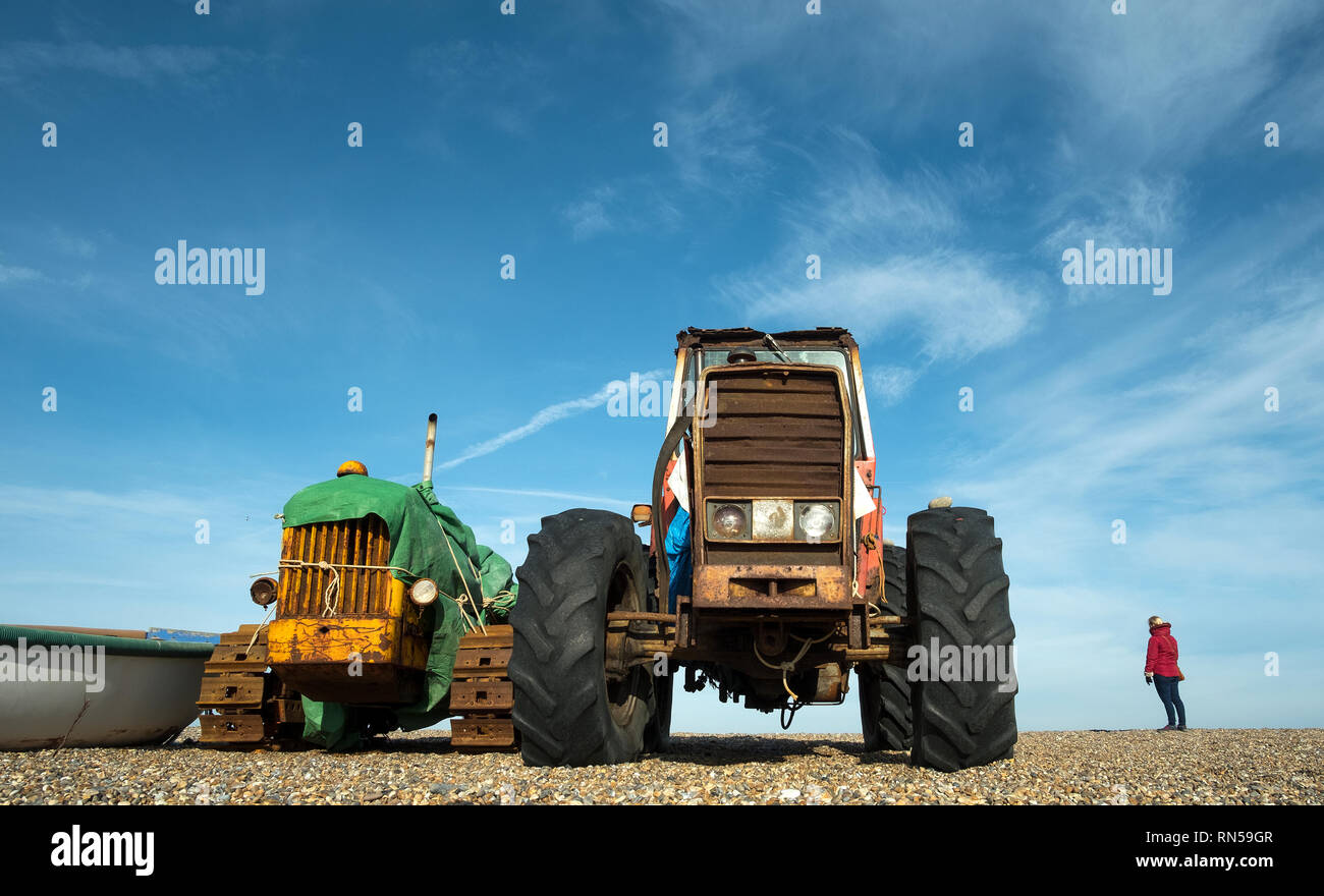 Old rusty all terrain vehicles on a gravel beach Stock Photo - Alamy