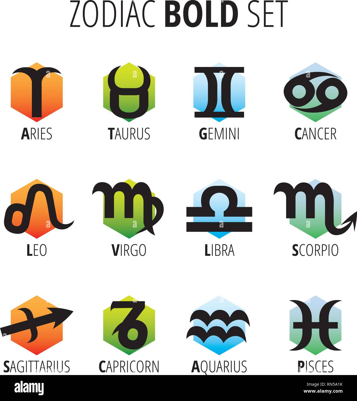 Zodiac collection Stock Vector Images - Alamy