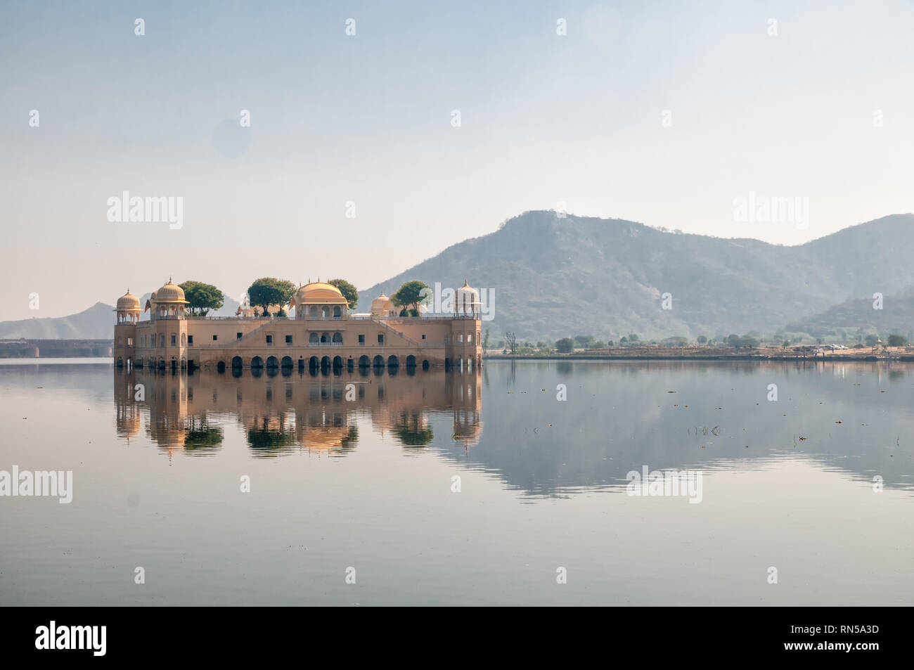 Lake Man Sagar and Jal Mahal, the Water palace, which is an iconic ...