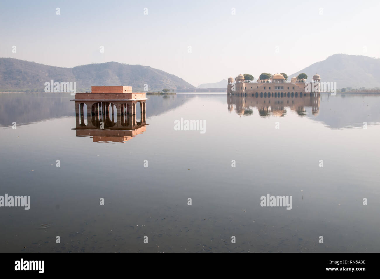 Lake Man Sagar and Jal Mahal, the Water palace, which is an iconic ...