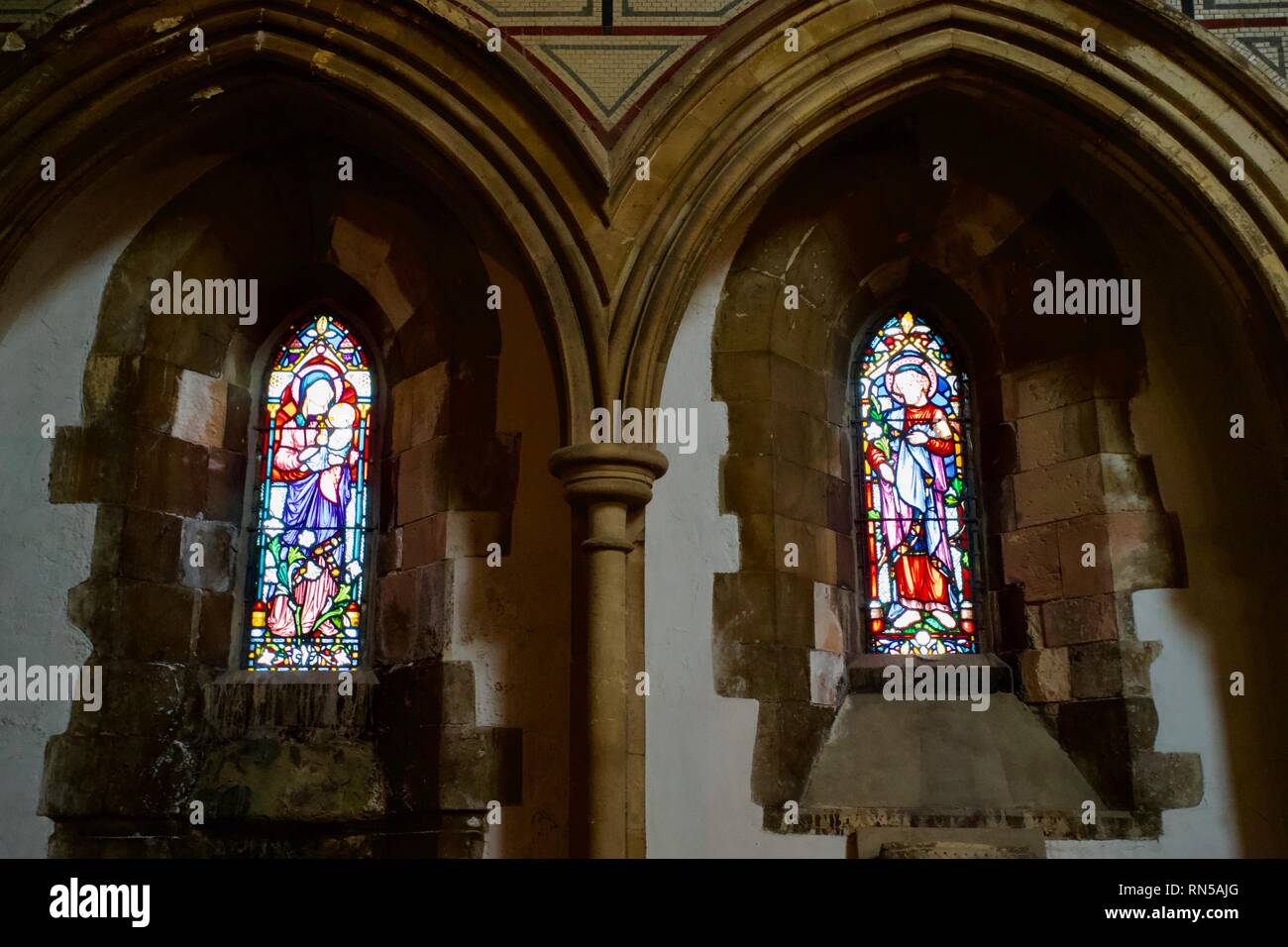 Church of St Mary-in-Castro, Dover Castle, Dover, Kent, England Stock ...