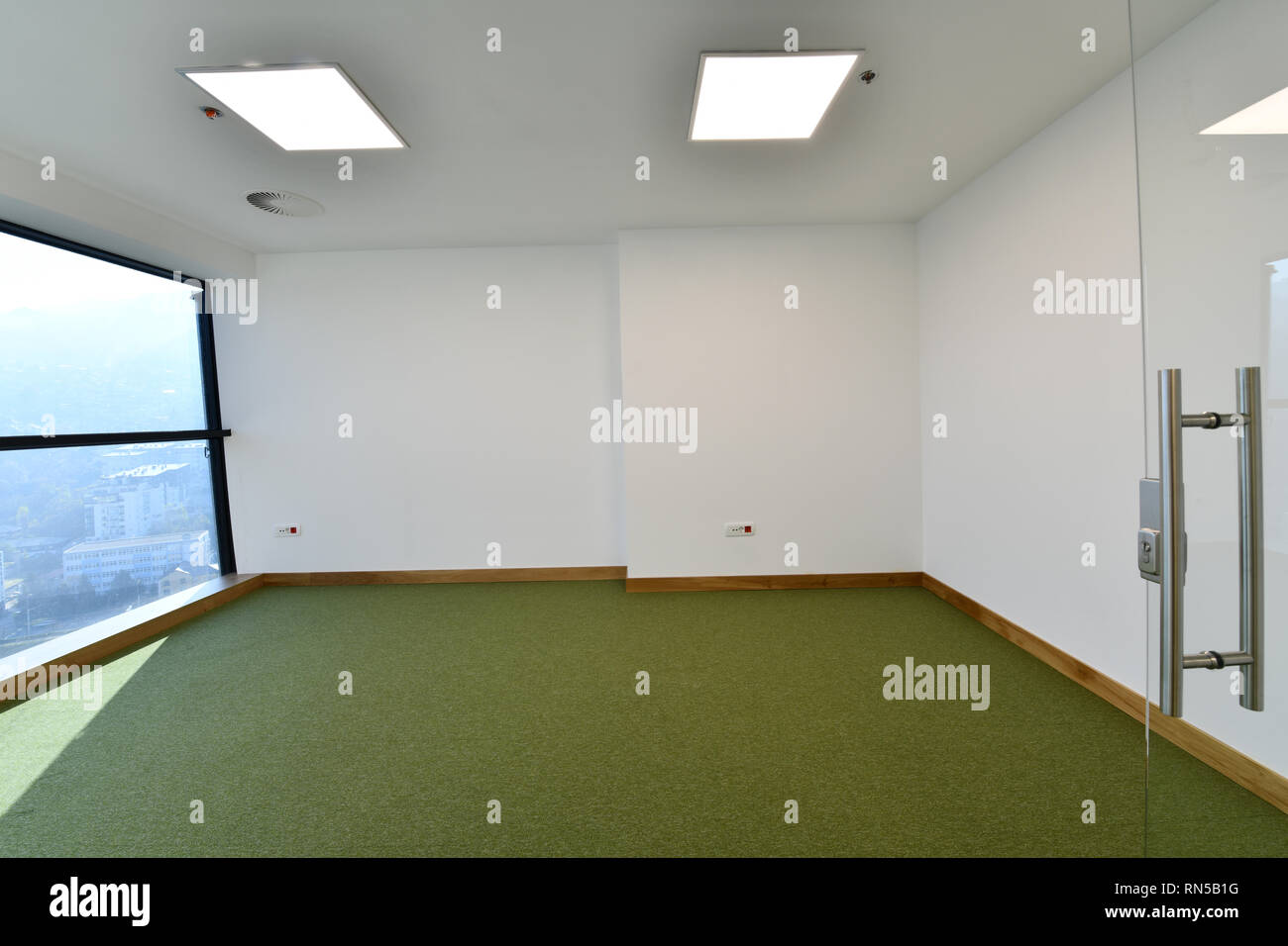 empty office interior of new corporate business modern startup Stock ...