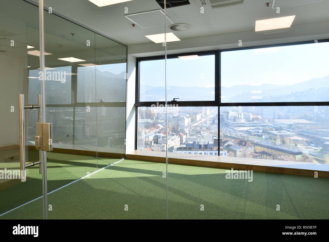 empty office interior of new corporate business modern startup Stock ...