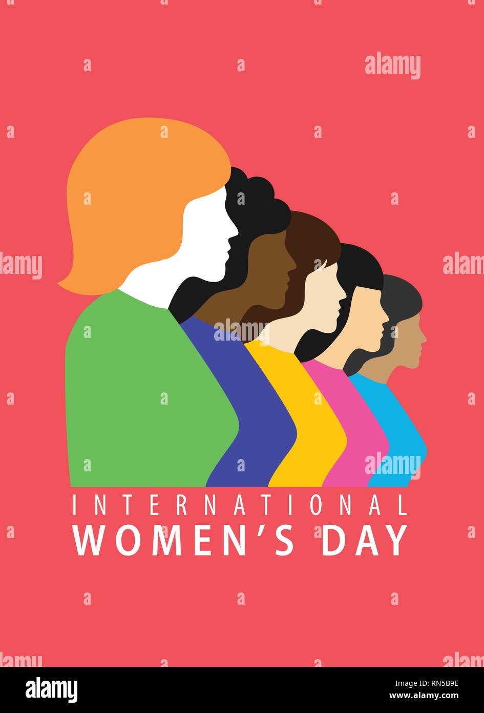 March 8 Happy international women’s day with trendy design. For ...