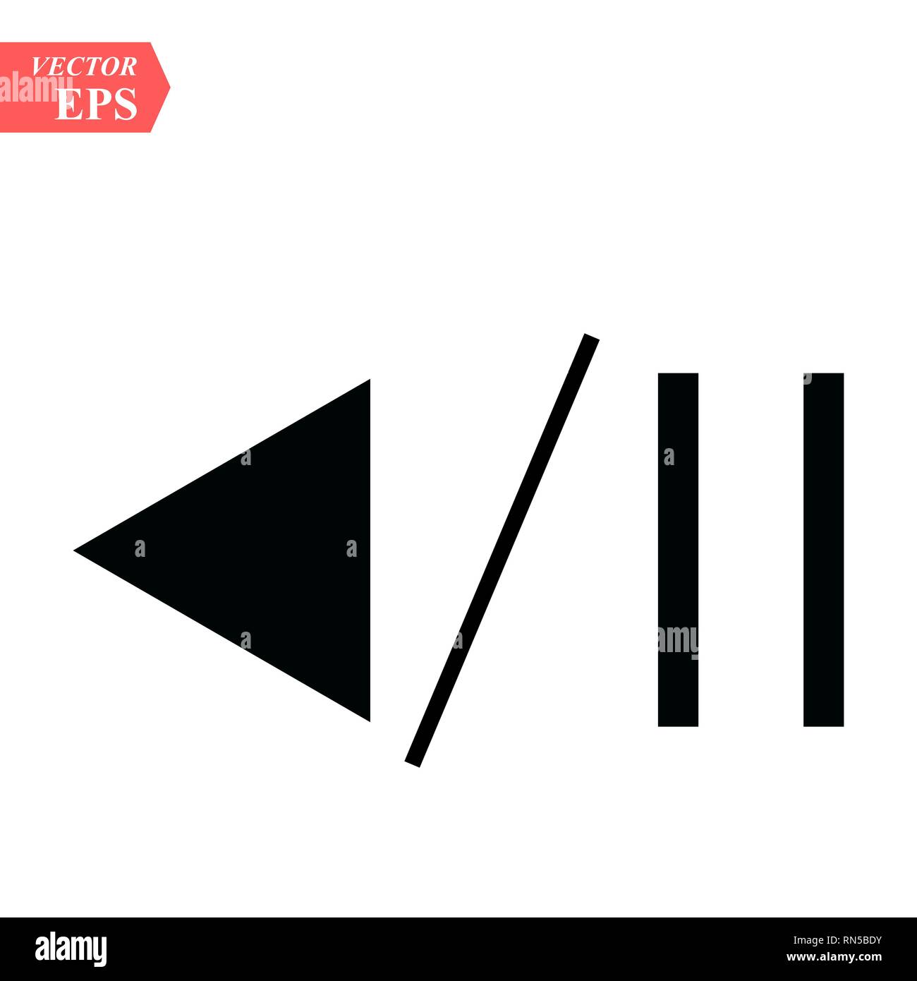Audio icons. Play and pause buttons. Vector illustration. eps10 Stock ...