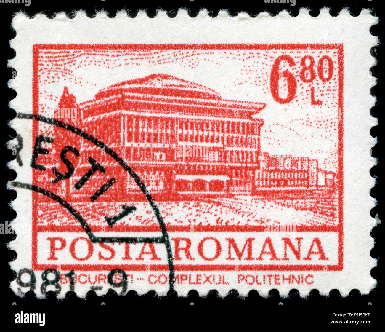Postage stamp from Romania in the Definitives - Buildings series issued ...