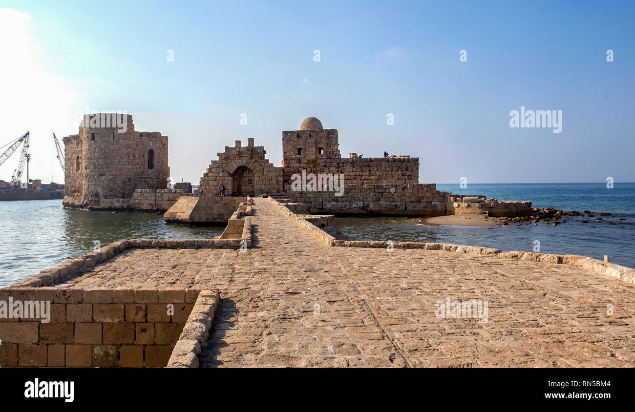 Sea Castle of Saida in south Lebanon Stock Photo - Alamy