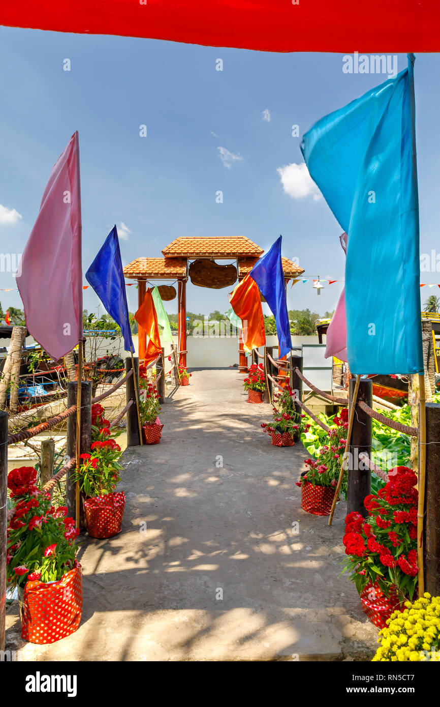 Colorful flags at pier hi-res stock photography and images - Alamy