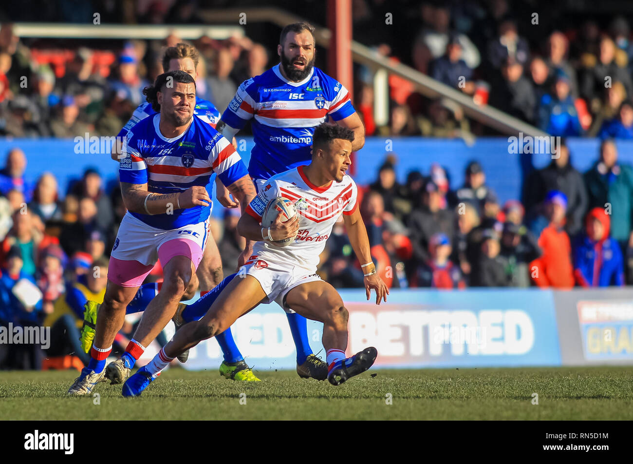 10th February 2019 , Mobile Rocket stadium; Belle Vue, Wakefield, England; Betfred Super League ...