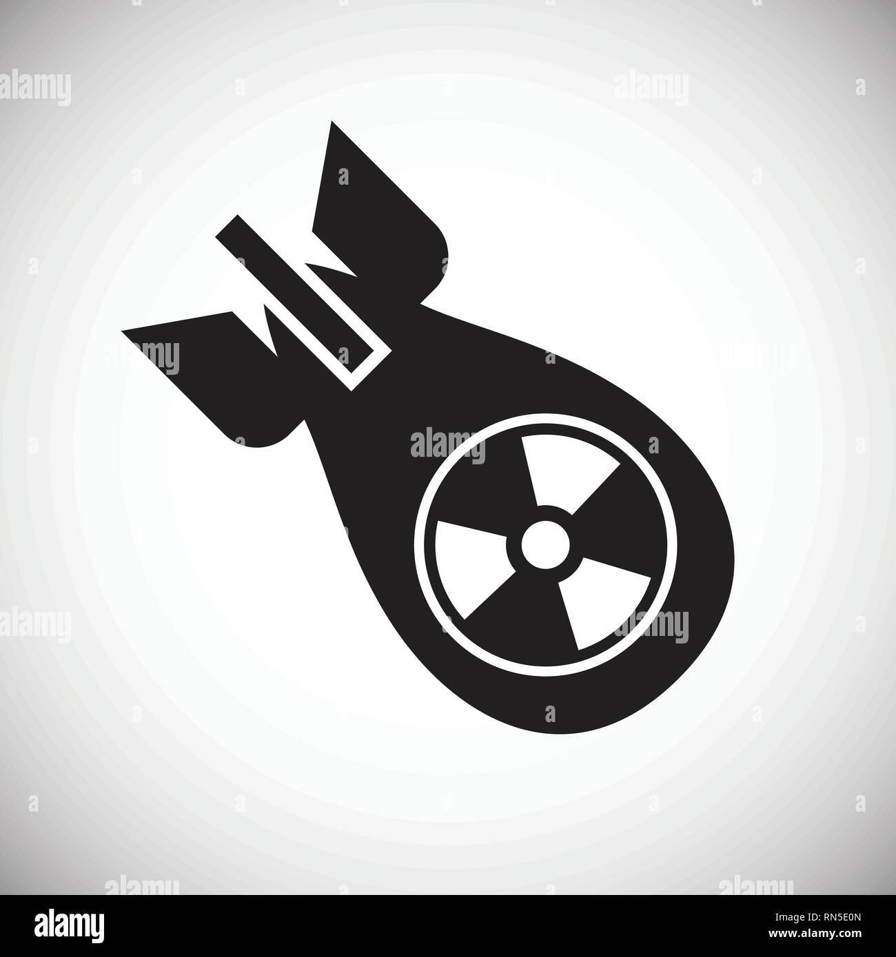 Air bomb icon on color circles white background for graphic and web ...