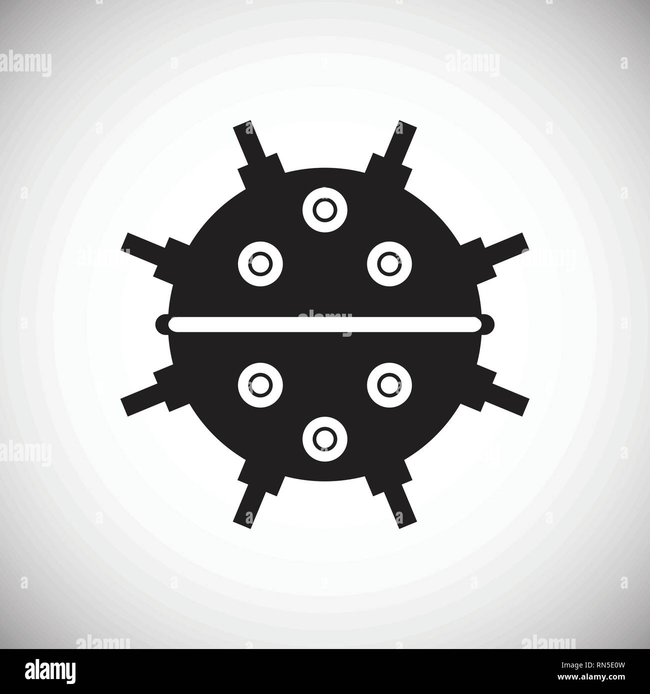 Sea bomb icon on color circles white background for graphic and web ...