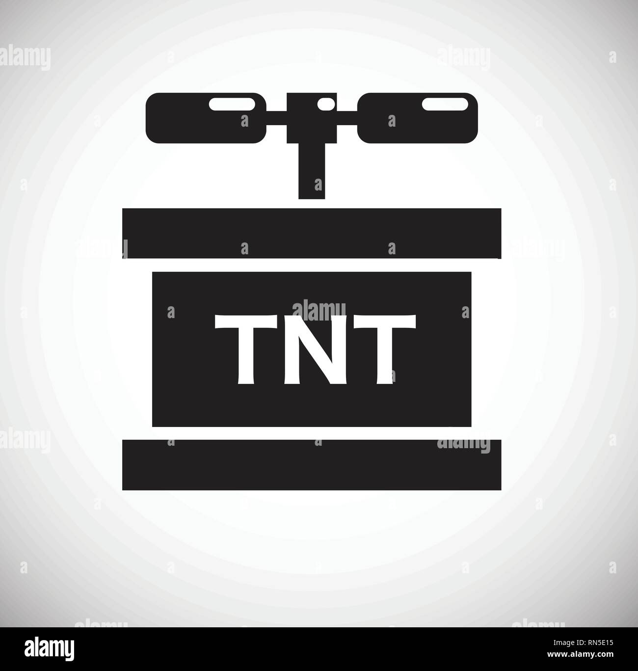 Explosive bomb icon on color circles white background for graphic and ...