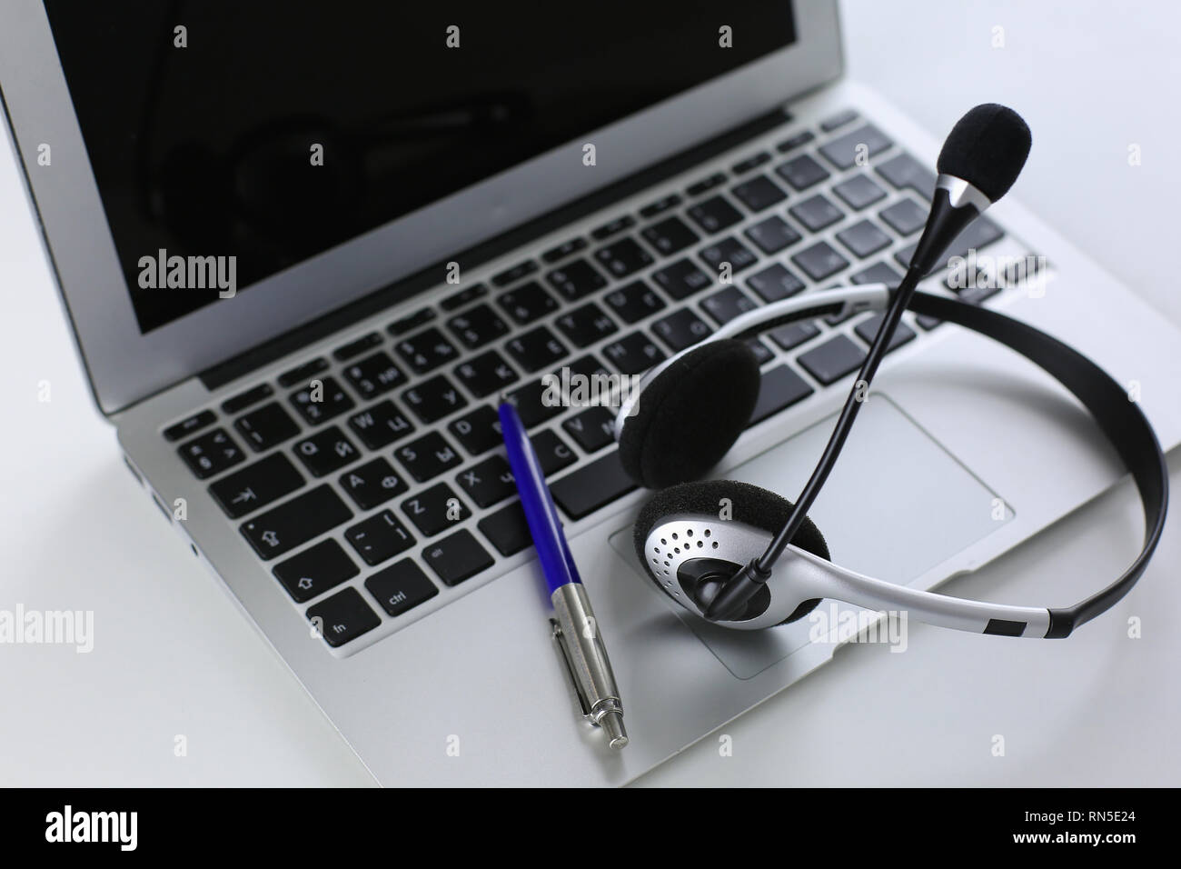 Communication support, call center and customer service help de Stock ...