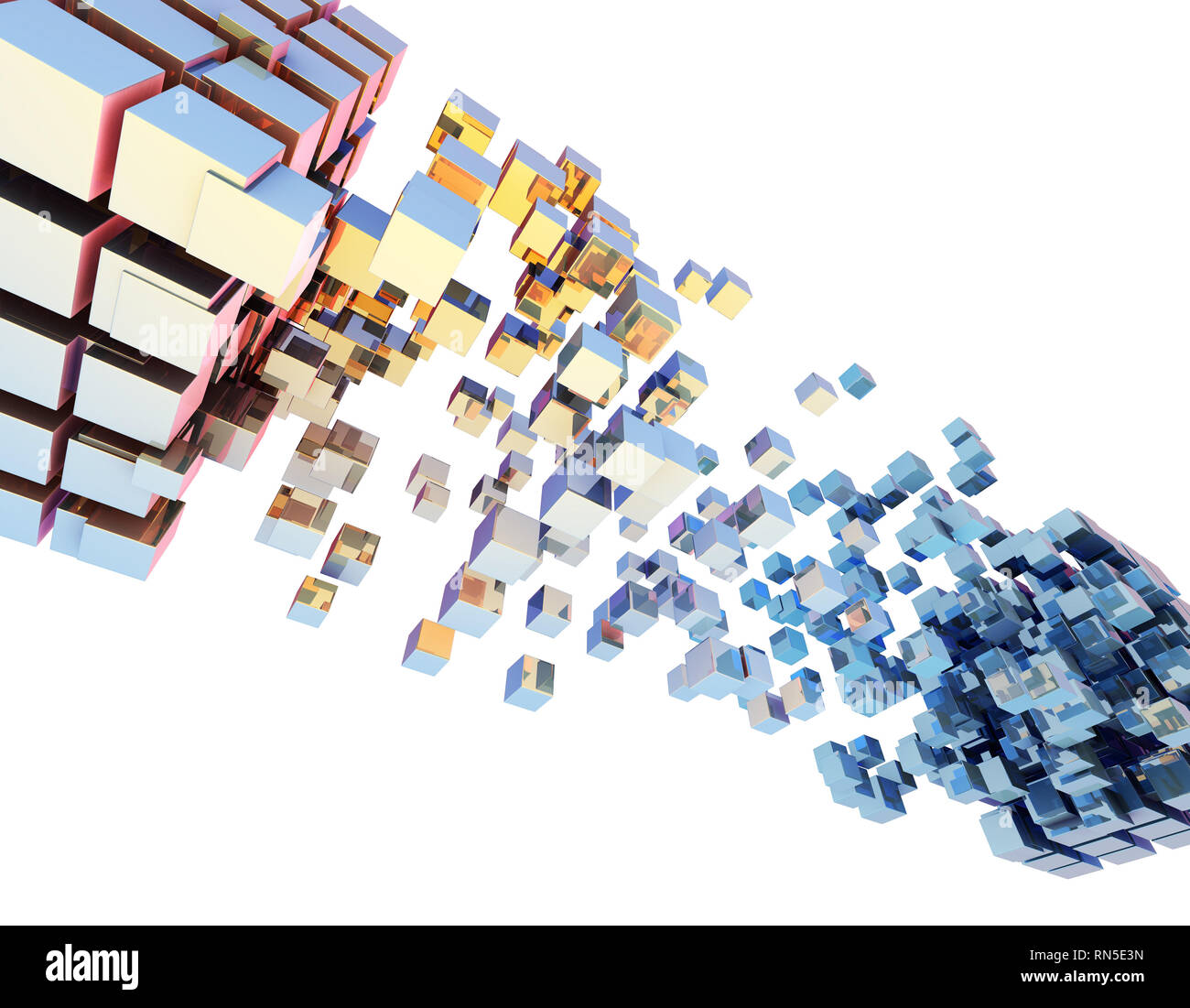 Cube Intelligent Technology, Network Program and Data Stock Photo - Alamy