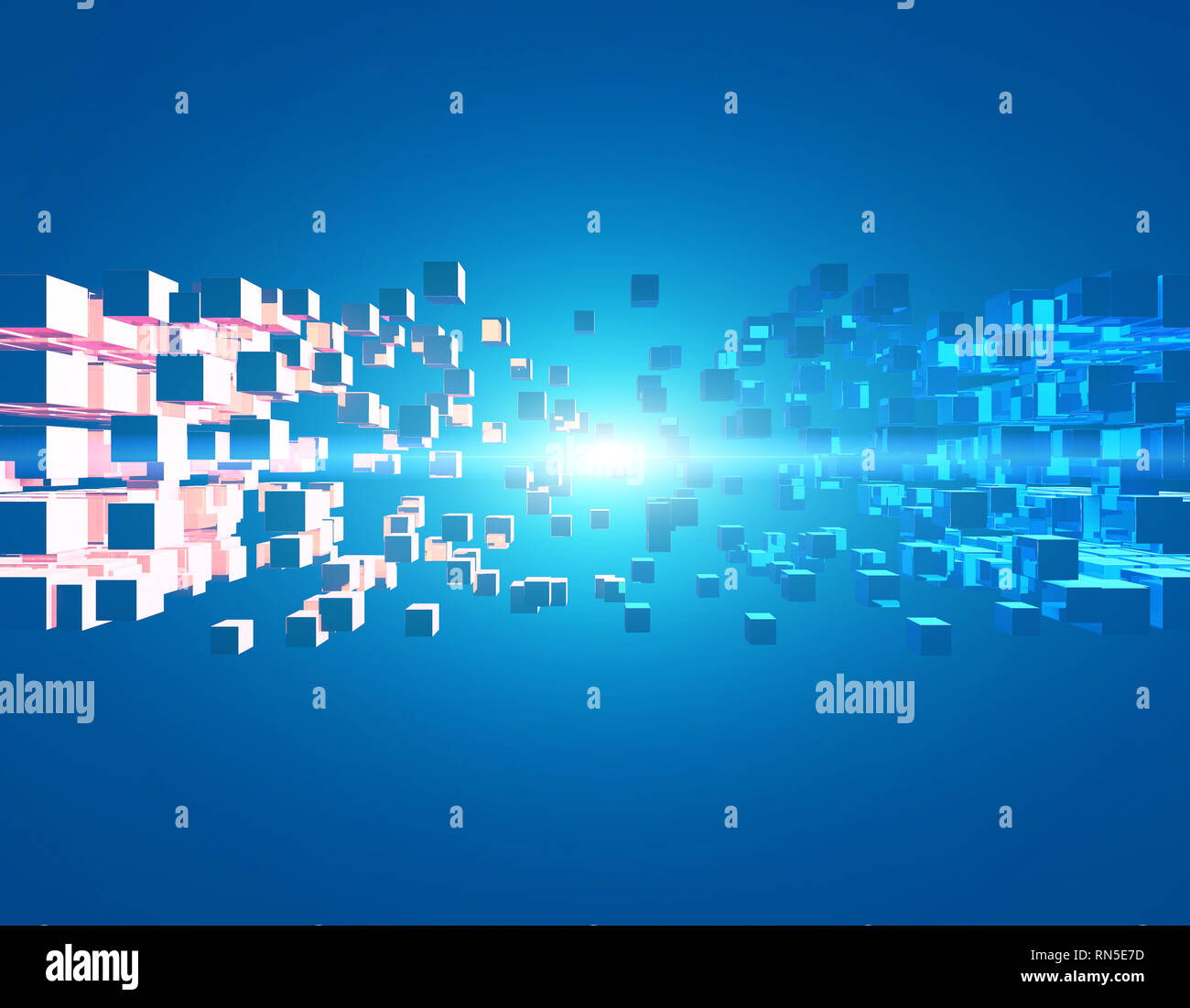 Cube Intelligent Technology, Network Program and Data Stock Photo - Alamy