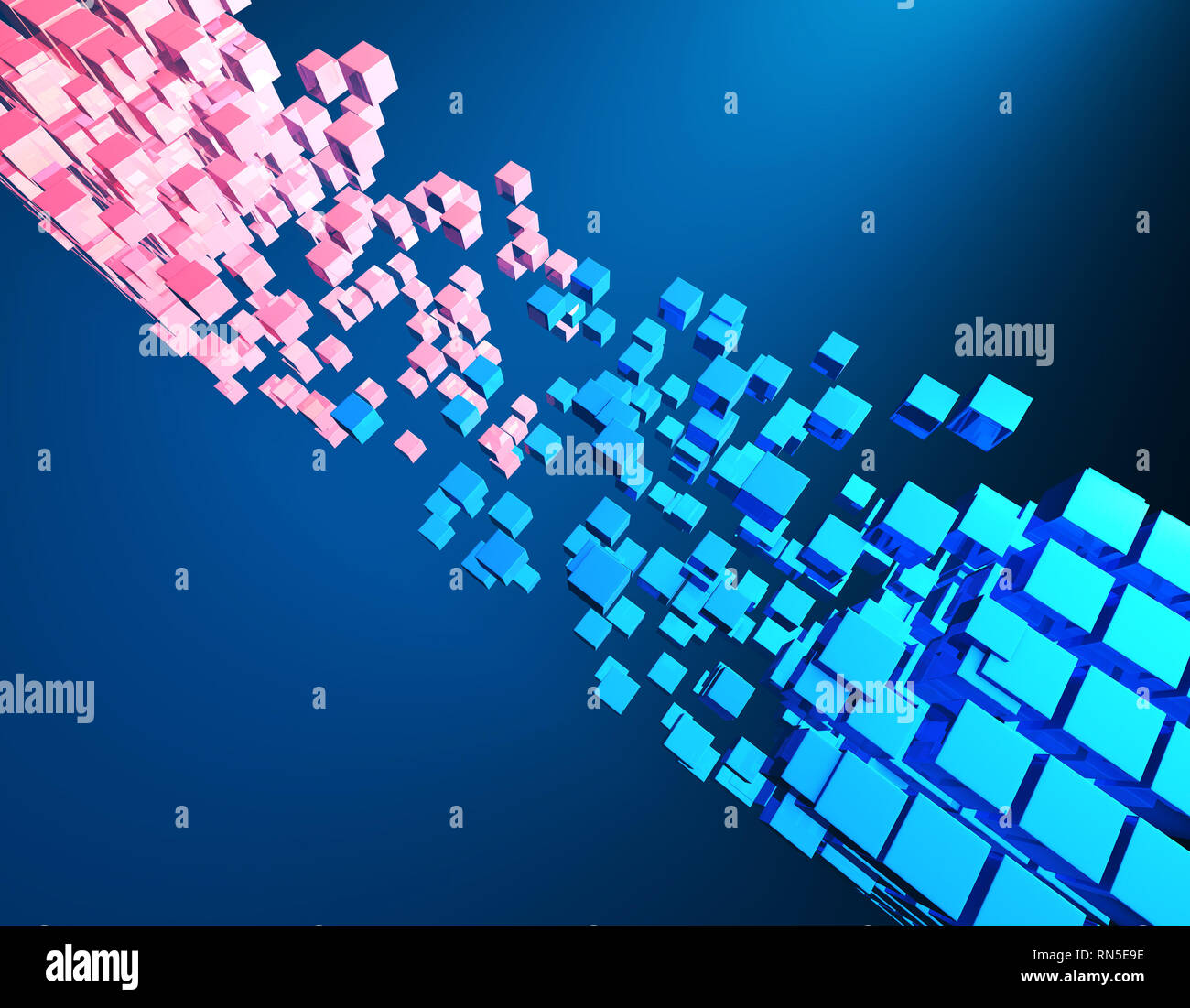 Cube Intelligent Technology, Network Program and Data Stock Photo - Alamy