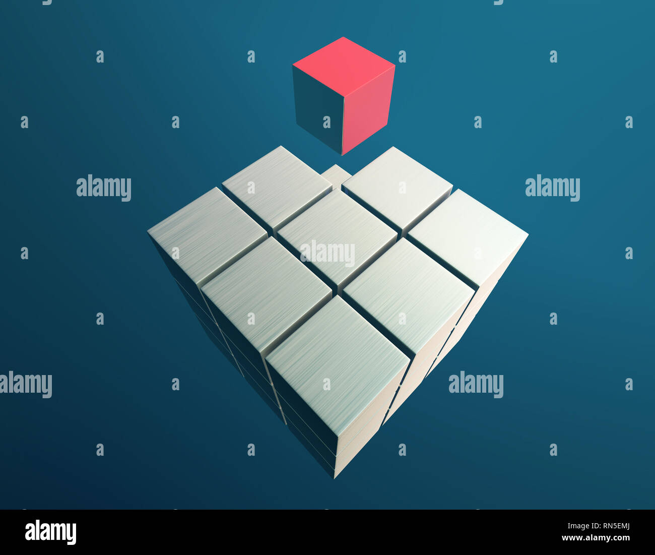 Cube intelligent technology, core elements, network programs and data Stock Photo - Alamy