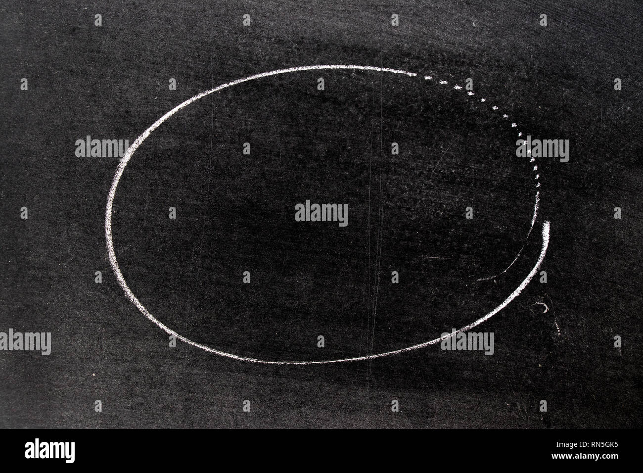 White chalk hand drawing in circle shape on blackboard background Stock ...