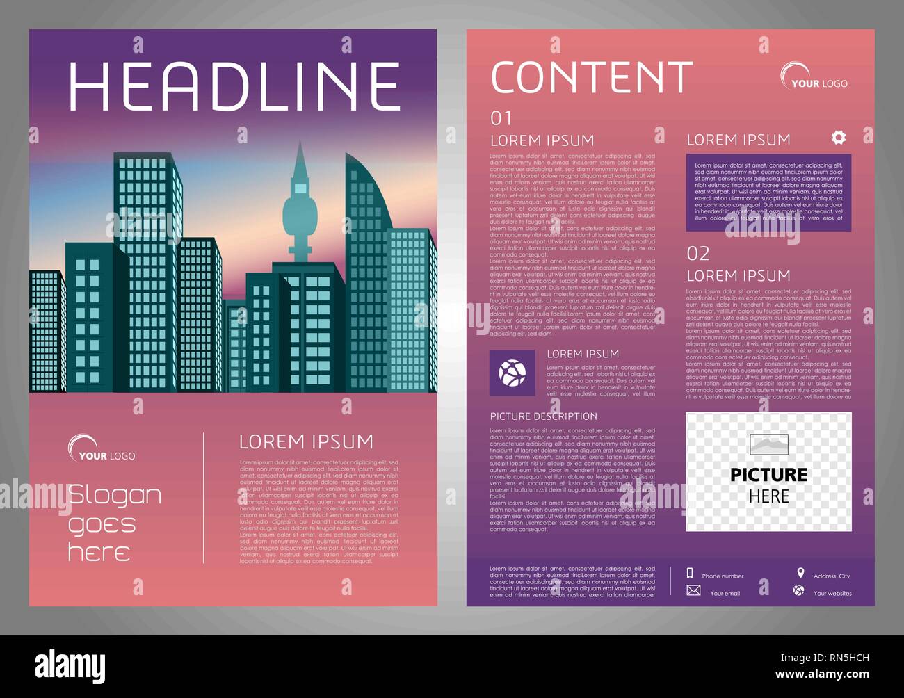 Vector flyer, corporate business, annual report, brochure design and ...