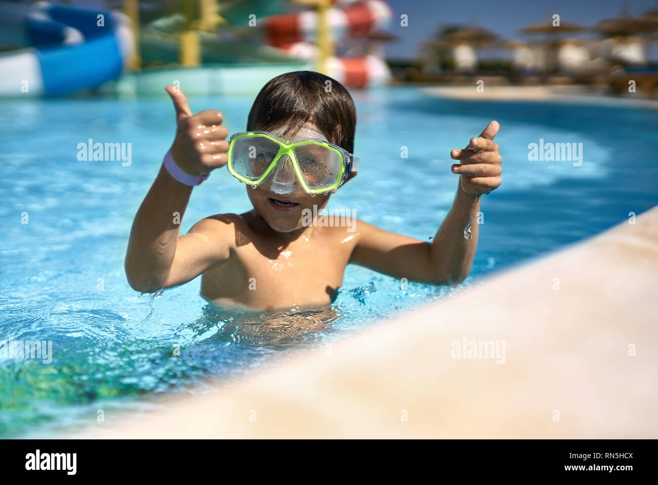 Boy At Waterpark High Resolution Stock Photography and Images - Alamy