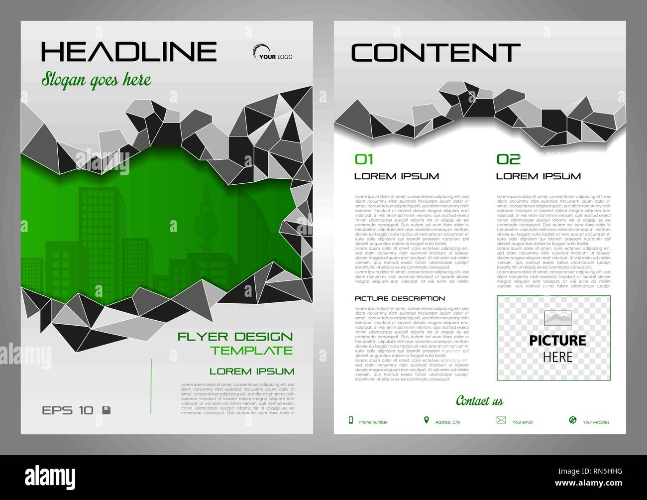 Vector flyer, corporate business, annual report, brochure design and ...